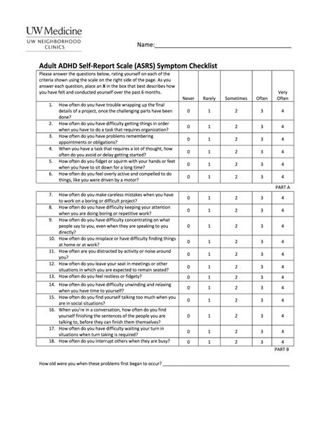 Adhd Questionnaire For Adults Pdf Fill Out And Sign Online Dochub