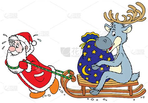 圣诞老人和驯鹿