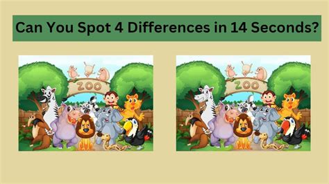 Spot The Difference Can You Spot 4 Differences In 14 Seconds