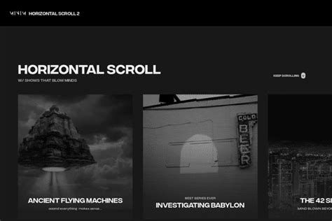 nice horizontal scroll section webflow