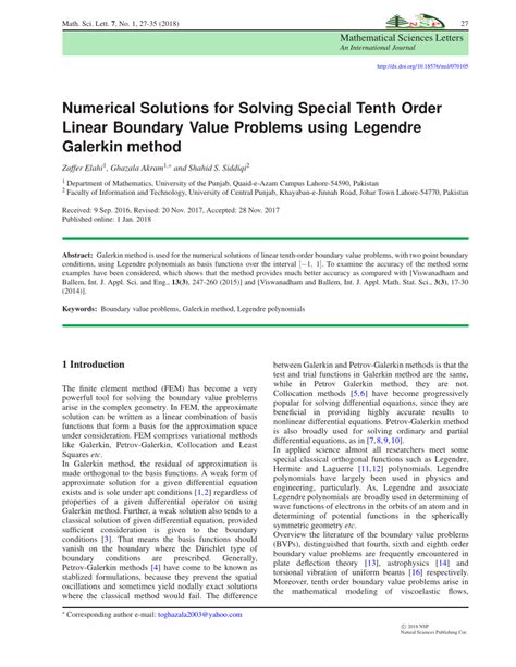 Pdf Numerical Solutions For Solving Special Tenth Order Linear Boundary Value Problems Using