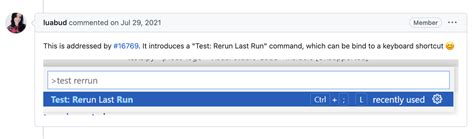 Rerun Last Test Was Never Added · Issue 20423 · Microsoftvscode