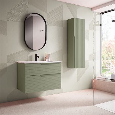 Mueble De Baño Iris Verde 80x45 Cm Leroy Merlin