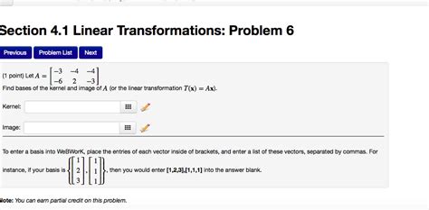 solved let a [matrix] find bases of the kernel and image