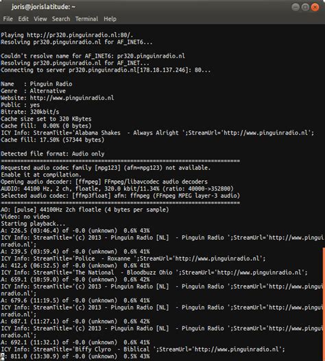 listen to streaming internet radio via terminal on ubuntu superhero ninja