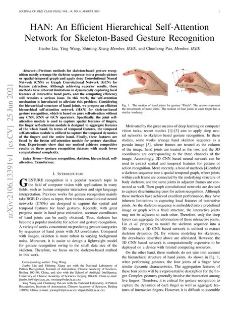 Han An Efficient Hierarchical Self Attention Network For Skeleton Based Gesture Recognition
