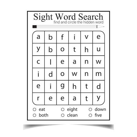 시각 단어 검색 퍼즐 책 프리미엄 벡터