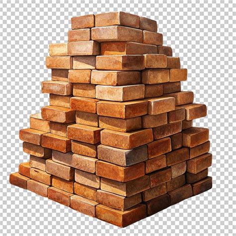 Premium Psd Stack Of Red Bricks