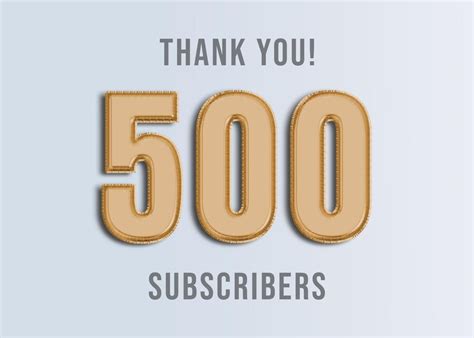Premium Psd 500 Youtube Subscirber Banner Design