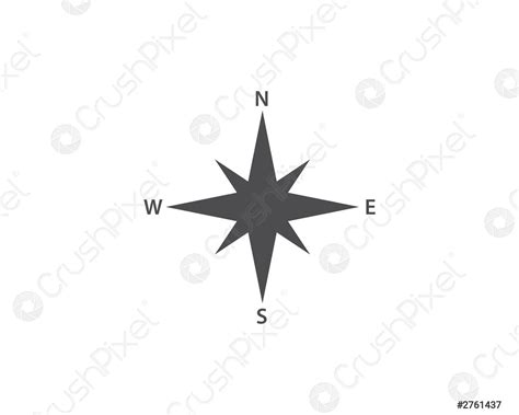 Compass Icon Vector Stock Vector 2761437 Crushpixel