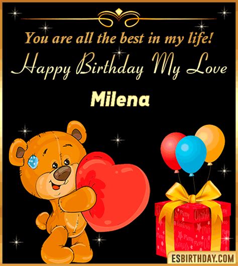 Happy Birthday Milena Gif Images Animated Wishes Gifs
