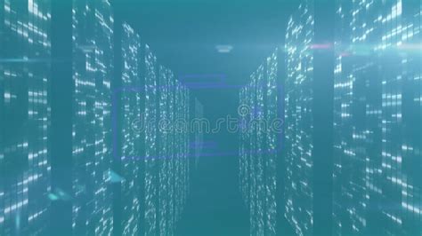 Animation Of Data Processing On Digital Interface In Server Room Stock Footage Video Of