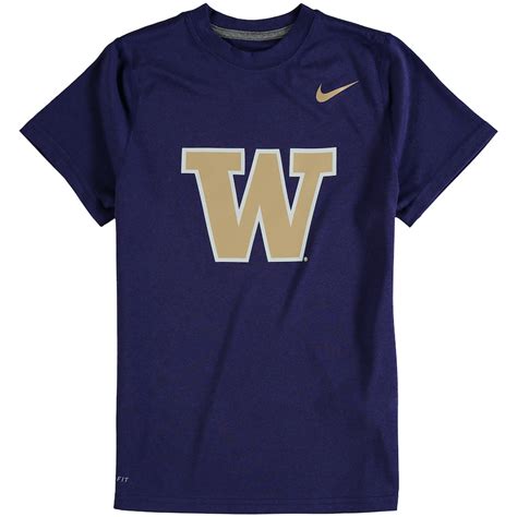 Nike Washington Huskies Youth Purple Logo Legend Dri Fit T Shirt