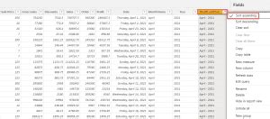 Power BI Sort Table By Date