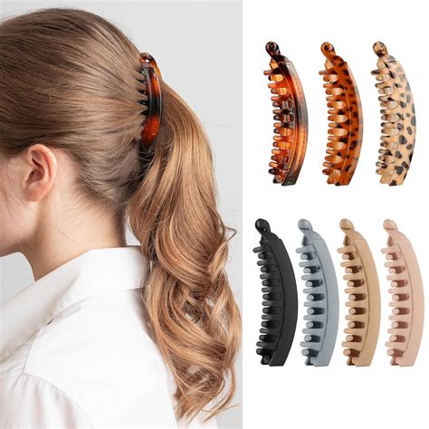 T4u Banana Clip For Women 7 Pack 5 1 Inch Banana Hair
