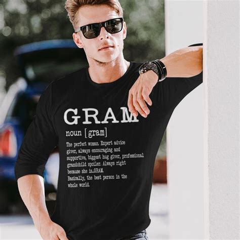 Gram Definition Long Sleeve T Shirt Thetio