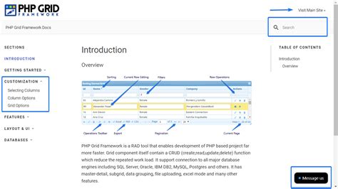 New Documentation Site Php Grid Framework