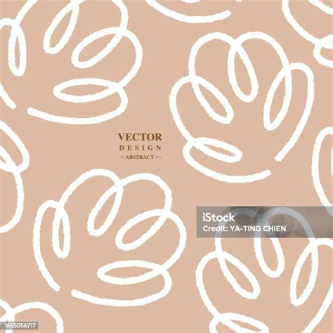 추상적인 손으로 그린 나뭇잎 자연물의 귀여운 재료 벡터 형식 나뭇잎 나무 거친 가장자리가 있는 선 연속무늬에 대한 스톡 벡터