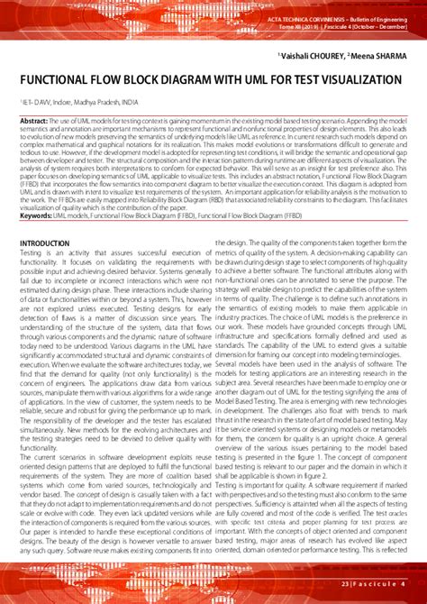 Pdf Functional Flow Block Diagram With Uml For Test Visualization