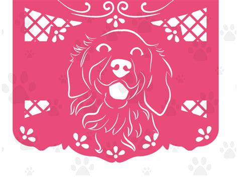 Golden Retriever Papel Picado Para Mascotas Cumpleaños Día De Los