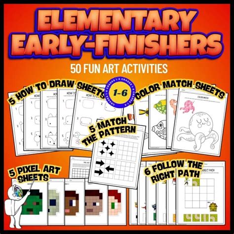 Elementary Art Early Finisher Worksheets 50 Pages Of Go To Art Subs