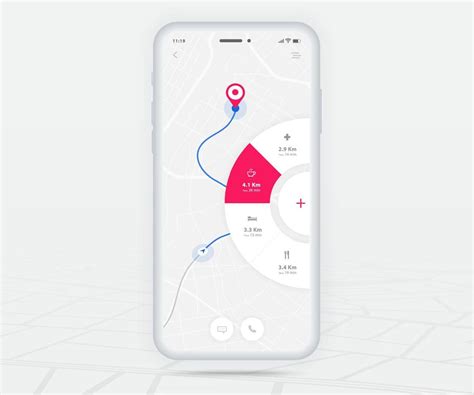 Map Gps Navigation App Ux Ui Concept Mobile Map Application