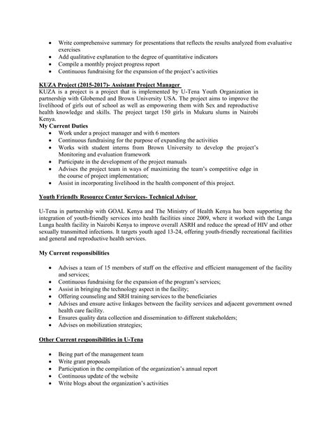 Curriculum Vitae Mokaya Onchuru Mokaya Pdf