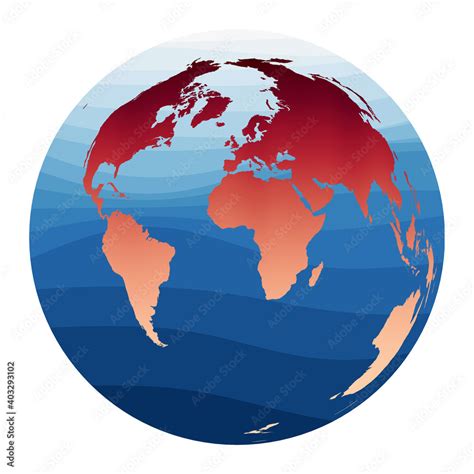 World Map Vector Lambert Azimuthal Equal Area Projection World In Red Orange Gradient On Deep
