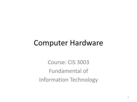 PPT Computer Hardware PowerPoint Presentation Free Download ID 4678580