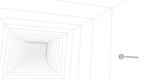와이어프레임 메쉬 터널의 추상 객체입니다 풍경 개념의 3d 그림입니다 와이어 프레임 모델에 대한 스톡 벡터 아트 및 기타 이미지 와이어 프레임 모델 터널 0명
