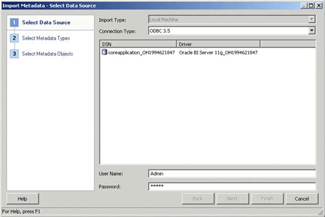 Importing Metadata And Working With Data Sources