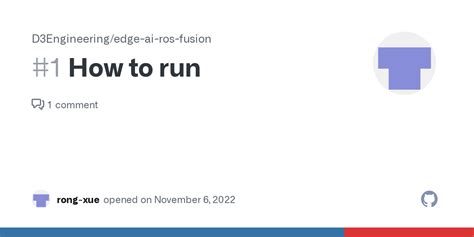 How To Run · Issue 1 · D3engineering Edge Ai Ros Fusion · Github