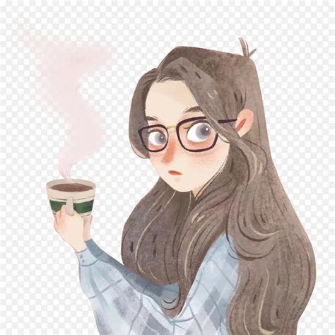 端杯子的女孩png图片素材下载图片编号9706801 Png素材网
