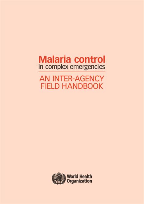 Malaria Control In Complex Emergencies Moh Knowledge Management Portal