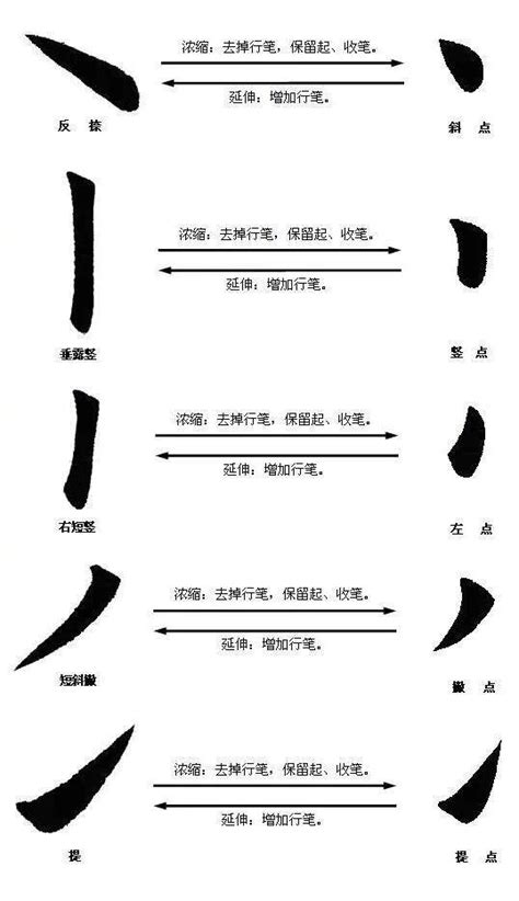 书法基本笔法之点横竖撇捺及线条教程