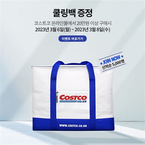 코스트코코리아 쿨링백 증정 이벤트 코스트코 온라인몰에서 20만원 이상 구매하면 쿨링백 증정