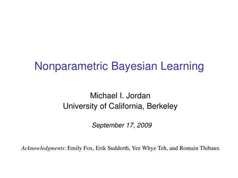 ppt nonparametric bayesian learning powerpoint presentation free