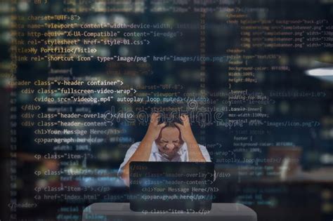 Web Developer Stressed Out At Work Stock Image Image Of Laptop Overtime 240841429