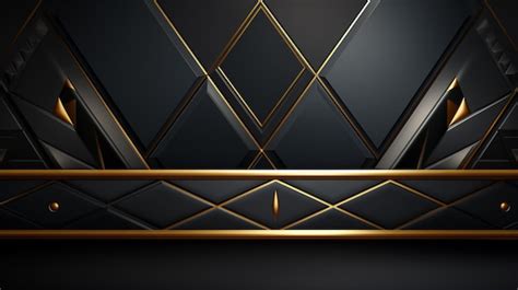 Premium Ai Image Black And Gold Background Hd 8k Wallpaper Stock