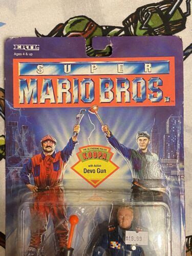 1993 Ertl Koopa Super Mario Bros Movie Action Figure W Devo Gun