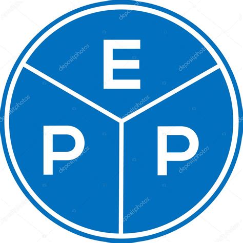 Diseño Del Logotipo De La Letra Epp Sobre Fondo Blanco Epp Creativo Círculo Letra Logo Concepto