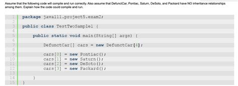 Solved The Following Two Lines Of Code Crashed The Program Chegg