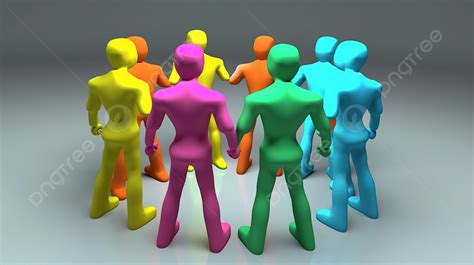 Illustrated 3d Success Through Teamwork Background Improvement Progress Growth Background