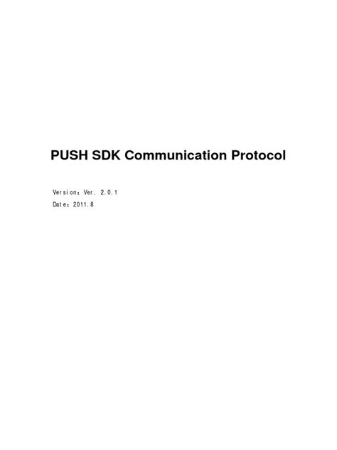 Push Sdk Communication Protocol V201 Pdf Networking Internet And Web