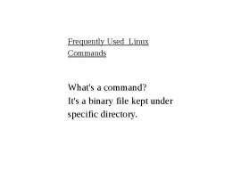Frequently Used Linux Commands презентация доклад проект скачать