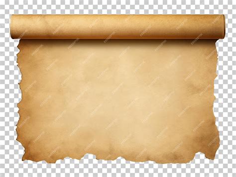 투명 배경 Png Psd에 고립 된 오래 된 중세 종이 시트 양피지 스크롤 프리미엄 Psd 파일