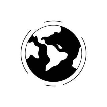 Earth Logo Black And White