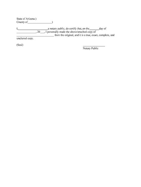 Notary Certificate Template