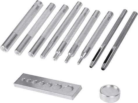 Snap Rivet Setter 11pcs Die Punch Snap Leather Hole Punch Tool Rivet
