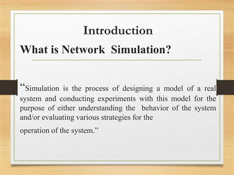 Network Simulation Software Pptx Operating Systems Computer